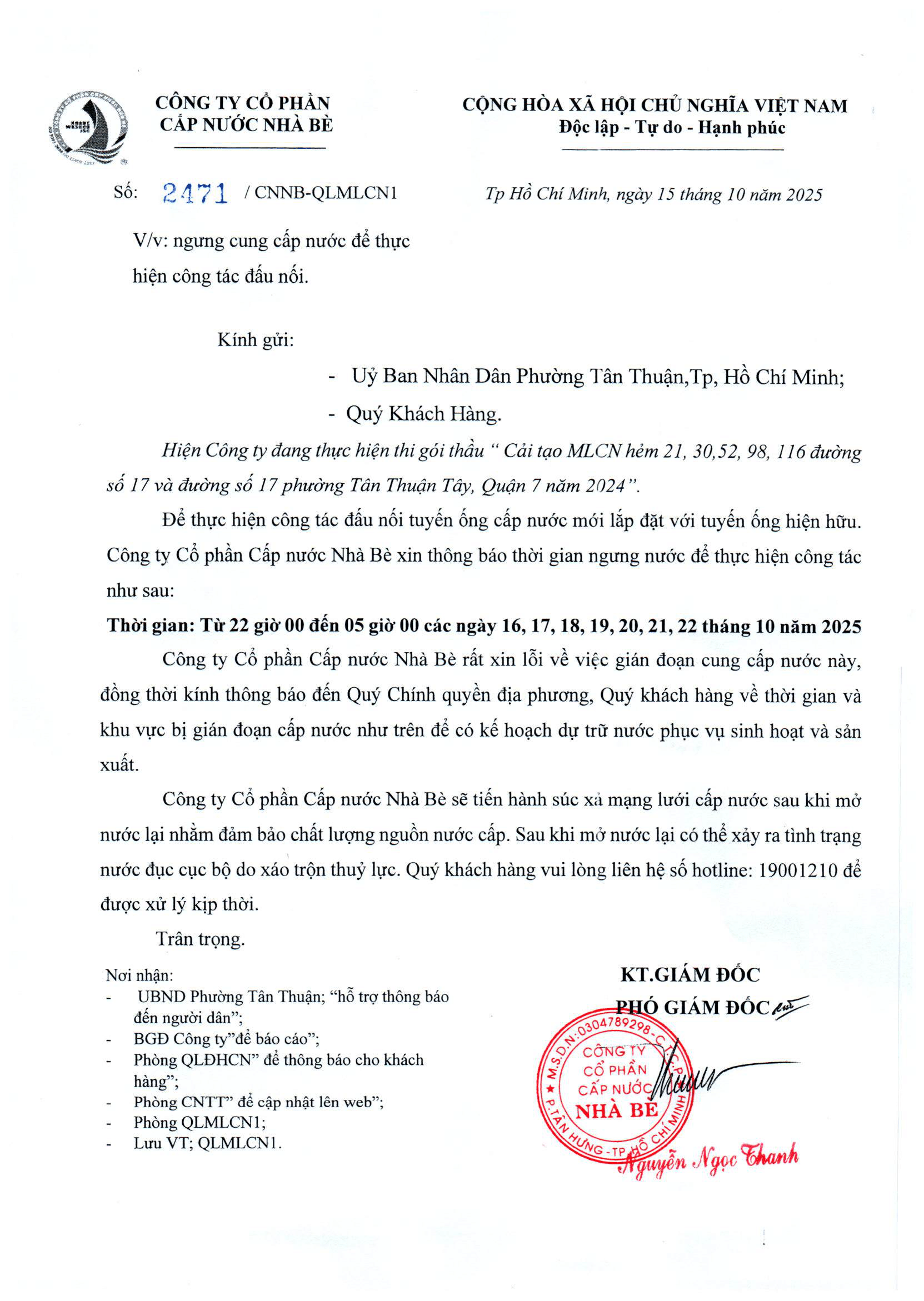 Chăm sóc Khách hàng Tổng Công ty Cấp nước Sài Gòn (SAWACO) | Nội dung ...
